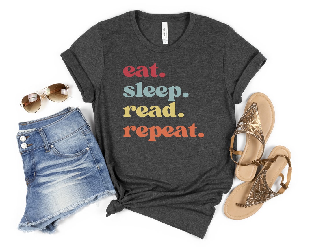Eat Sleep Read Repeat Regalo De Lectura Camiseta Unisex - Etsy España