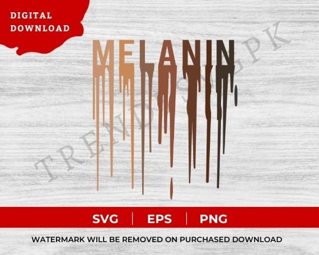 Drippin' Melanin Sign Svg File for Black Women Afro Printable File for ...