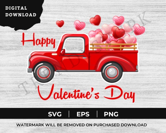 Valentine's Day Png Heart Svg, Love Svg, Valentine Truck Svg,valentine ...