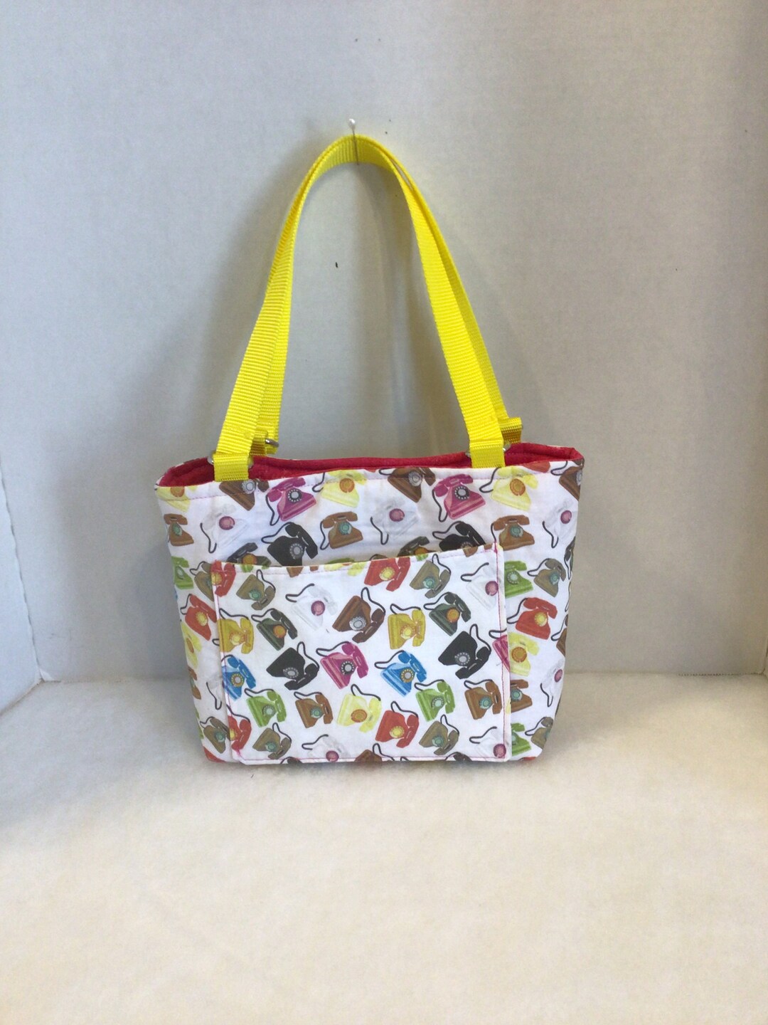 Adorable Telephone Fabric Handbag,women’s Small Fabric Handbag,handmade ...