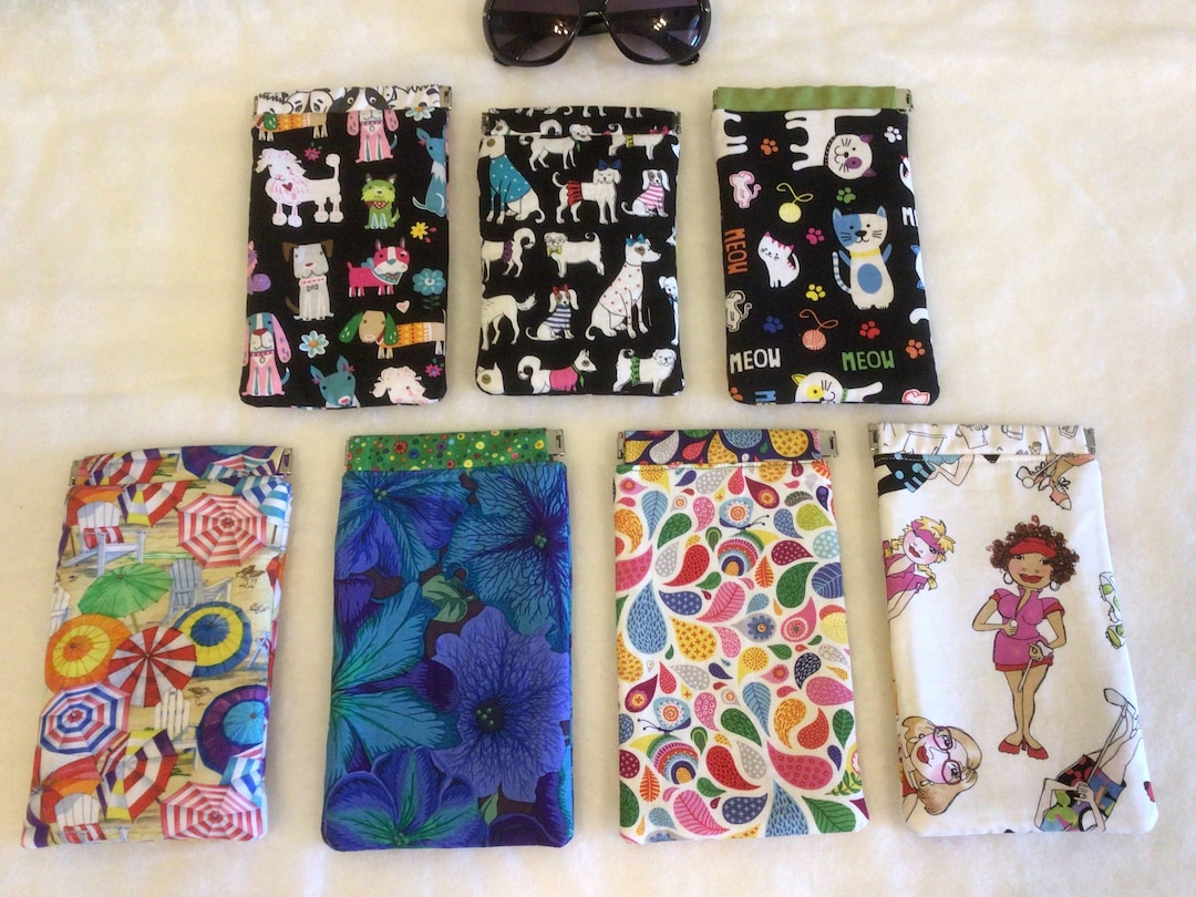 Padded Eyeglass Case: Soft Fabric Cover, Flex Frame - Etsy