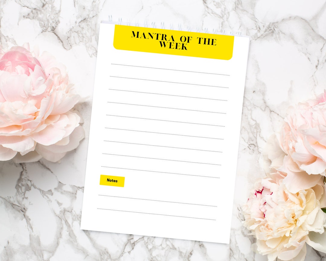 Mantra of the Week Planner Weekly Planner Printable Landscape Digital ...