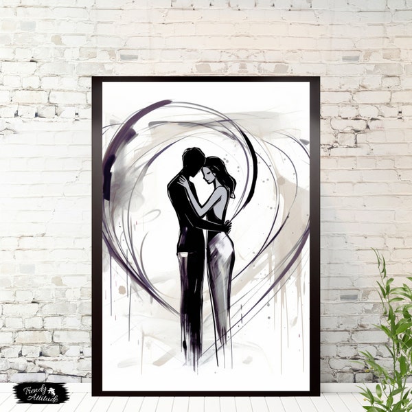 Romantic Line Art - Etsy