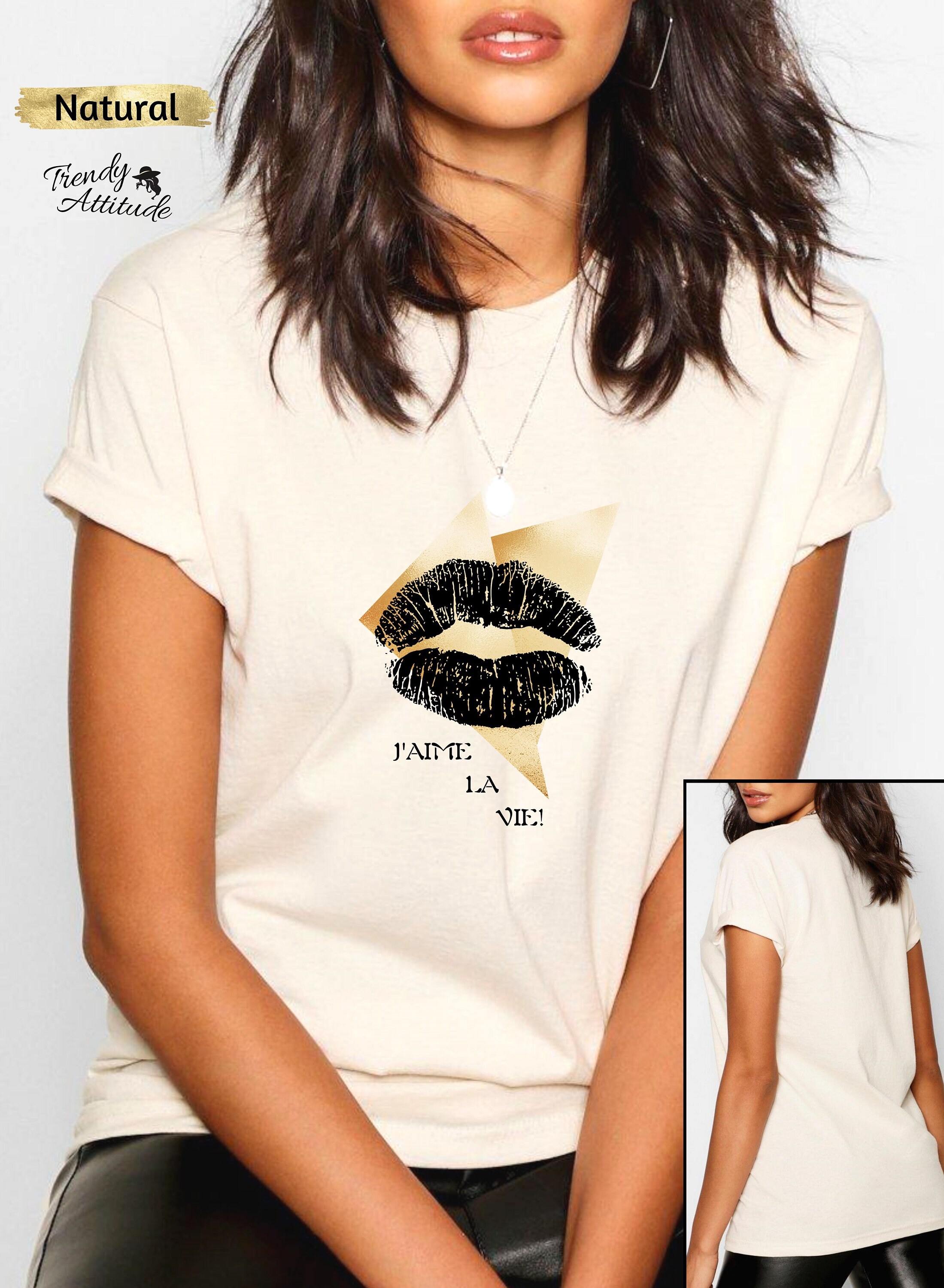 Coco Chanel Quote J'aime La Vie T-shirt - Embrace Life With Confidence ...