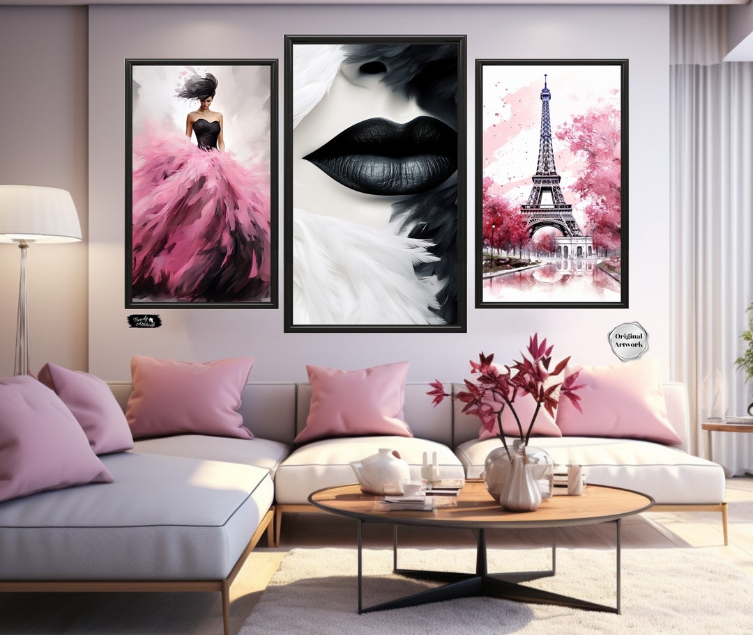 Parisian Elegance Fashion Luxury Art Print Set of 3 Prints - Etsy