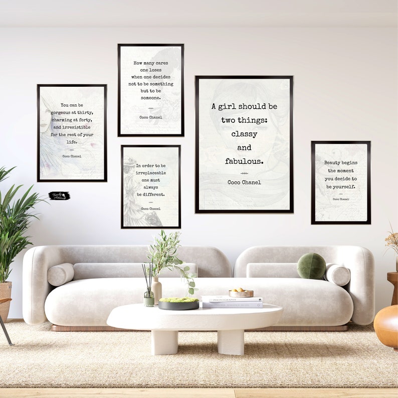 Coco Chanel Quote Wall Art Irresistible for Life Timeless Beauty ...