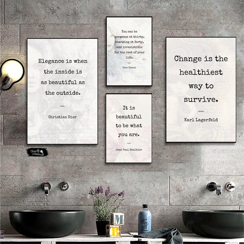 Coco Chanel Quote Wall Art Irresistible for Life Timeless Beauty ...