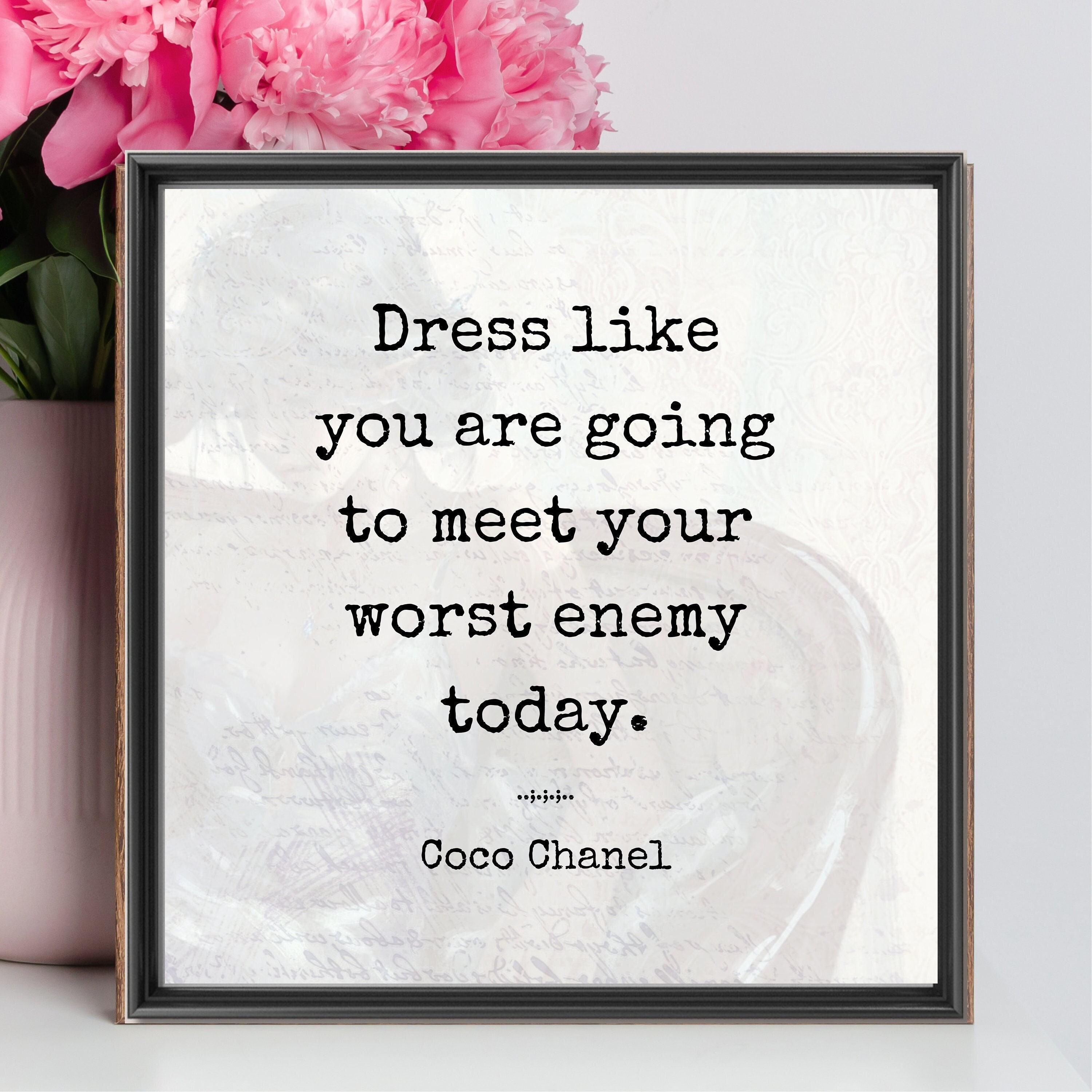 Coco Chanel Wall Art, Dress Like, Empowering Confident Woman, Timeless ...