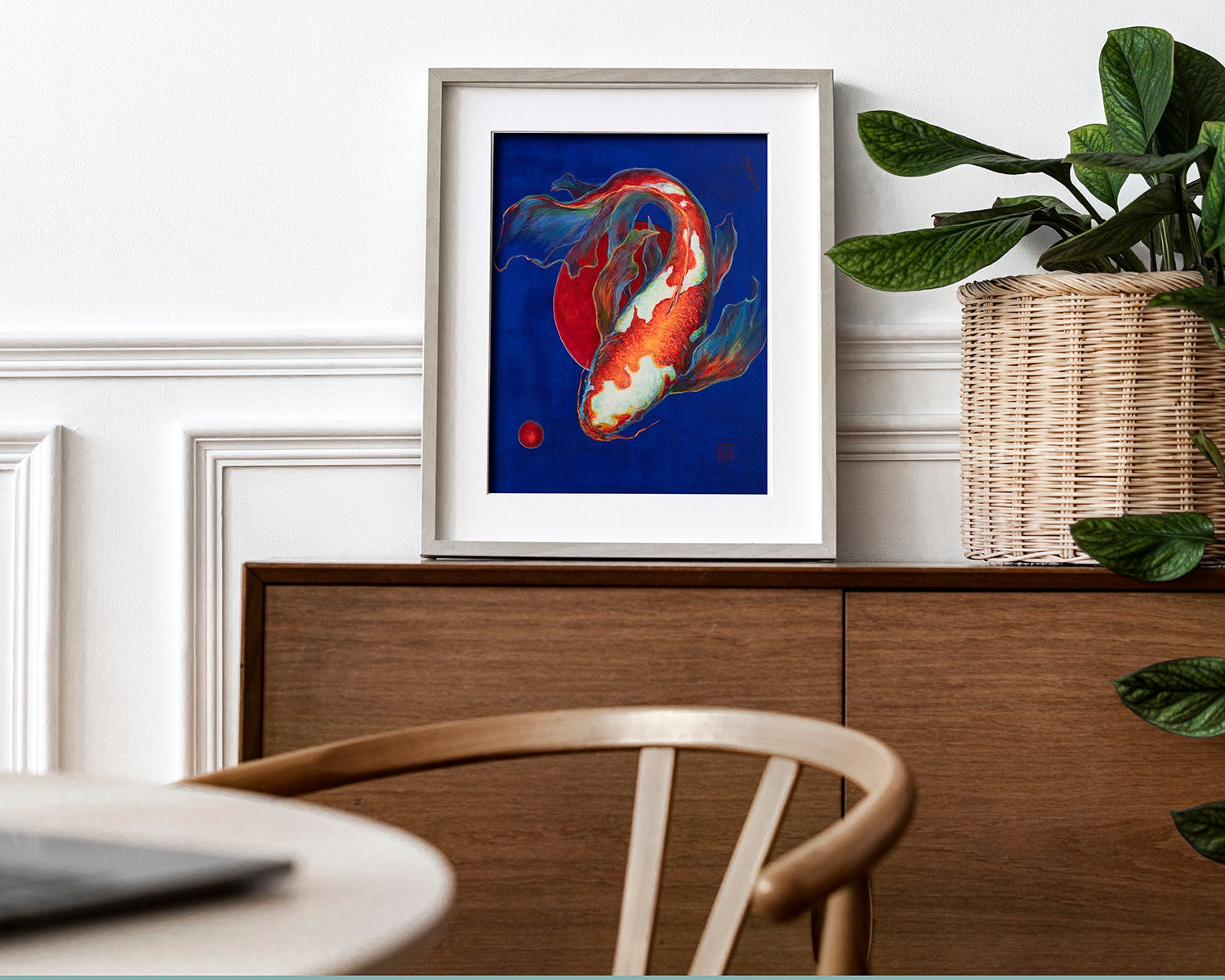 Koi Fish Good Fortune Life, Digital Print on Canvas, Feng Shui Your ...