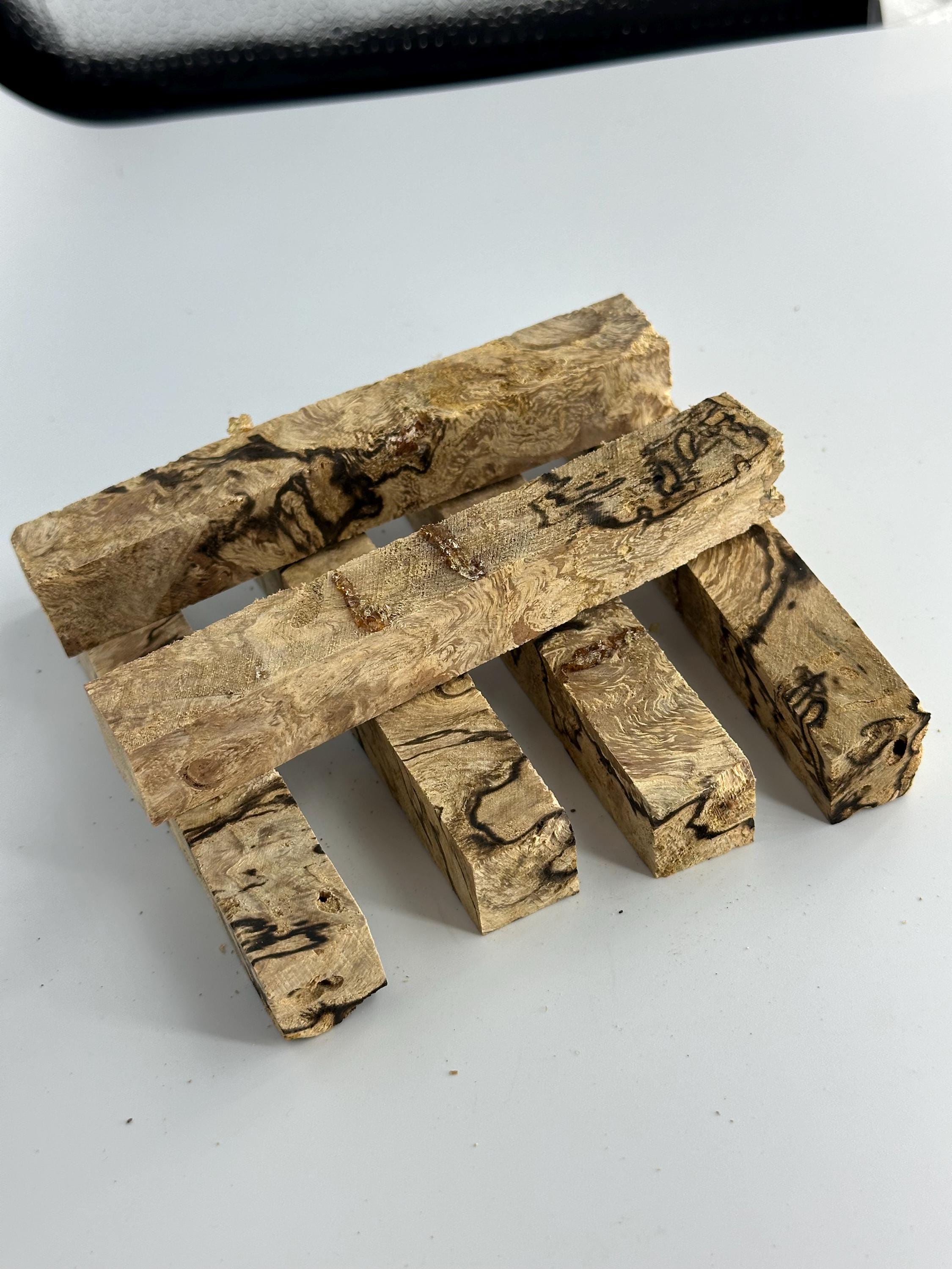 Premium Spalted Red Oak Burl Pen Blanks- Cactus Juice Resin Hybrid for ...