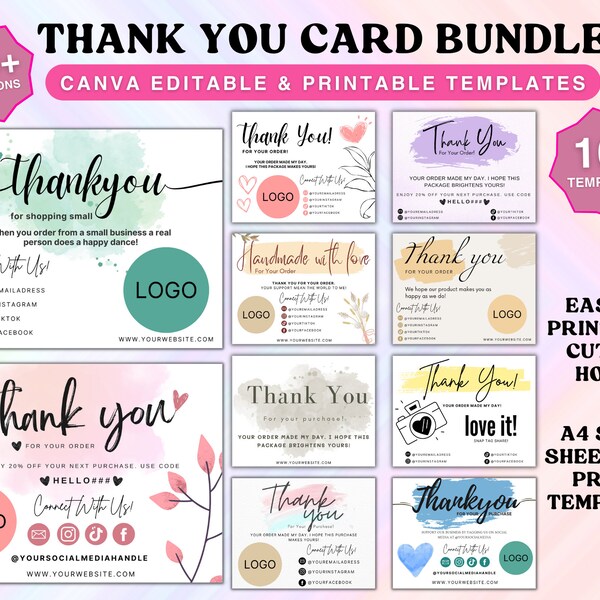 Thank You Cards for Customer Appreciation - Etsy