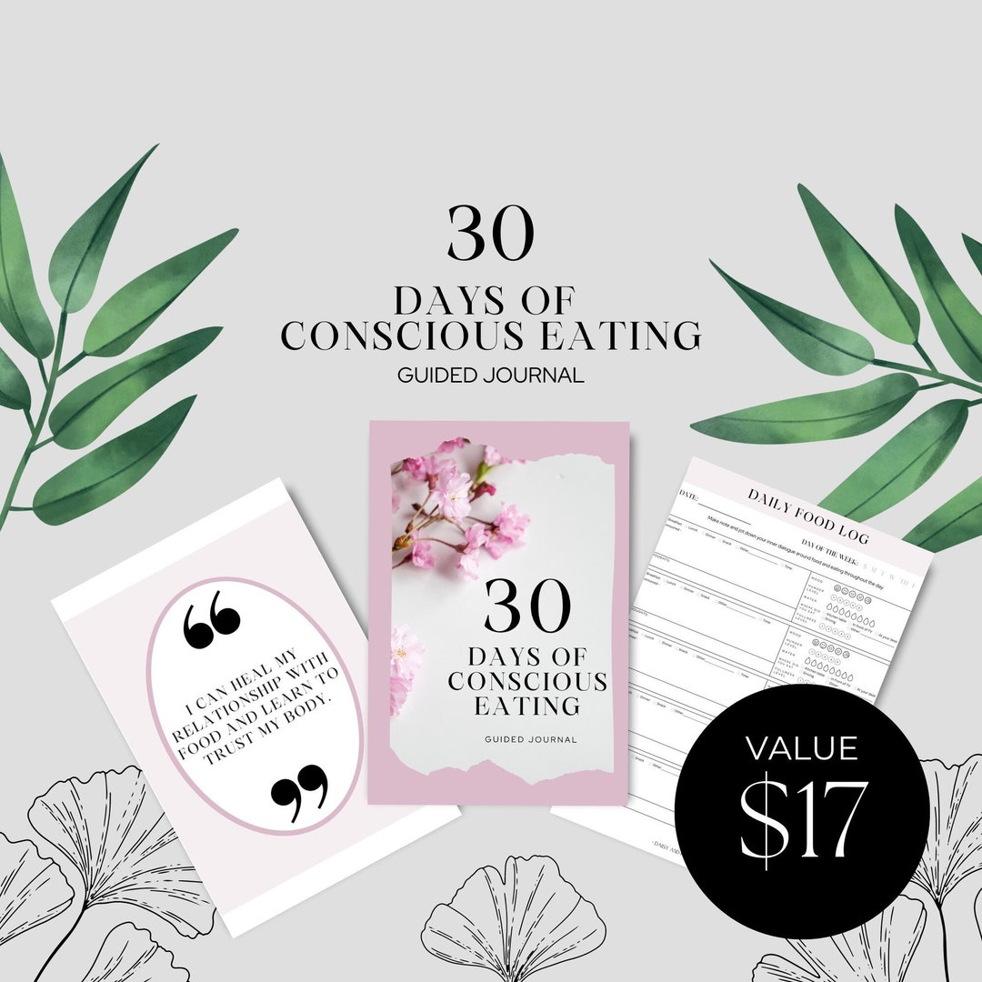 30 Days of Conscious Eating | Self-care Journal for Wellness & Mindful ...