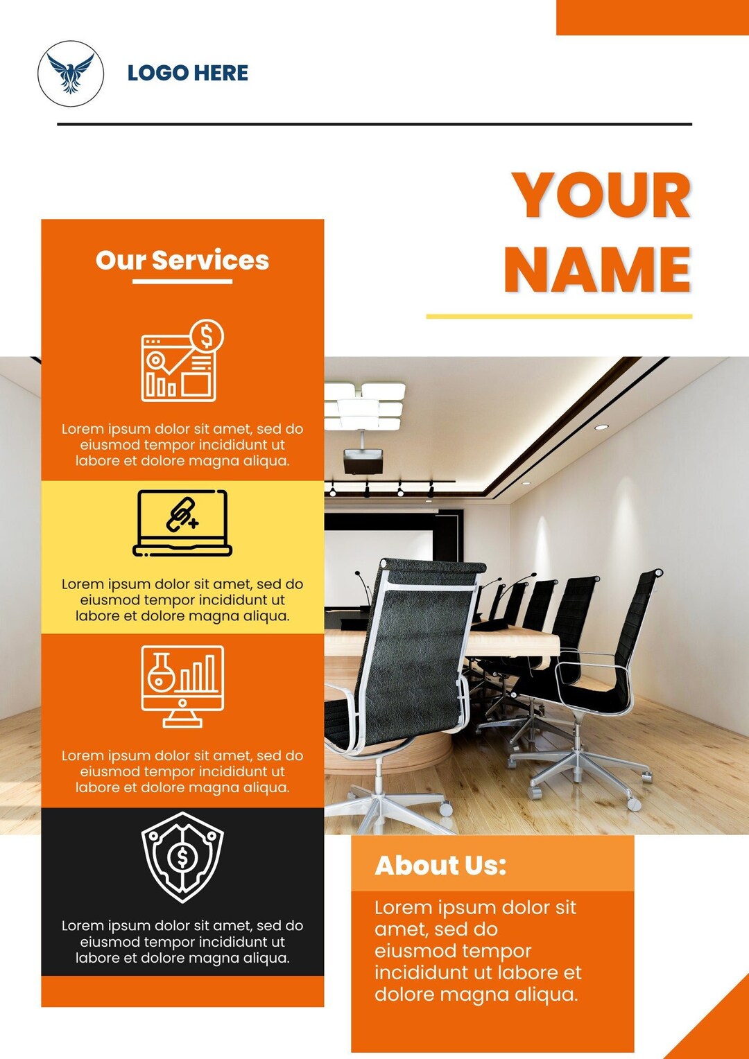 Editable Basic Flyer Template, Printable, Instant Download, Small ...