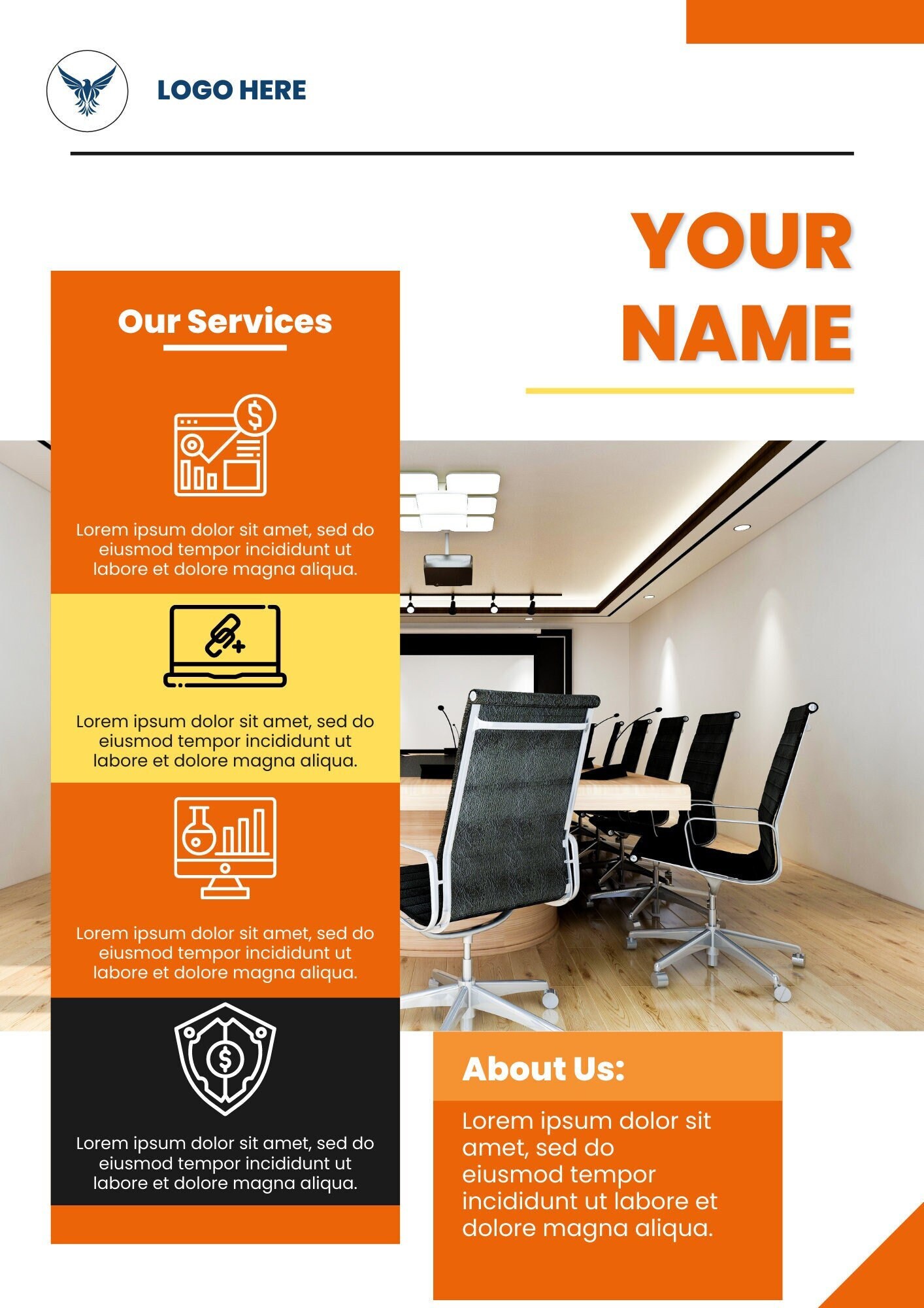 Editable Basic Flyer Template, Printable, Instant Download, Small ...