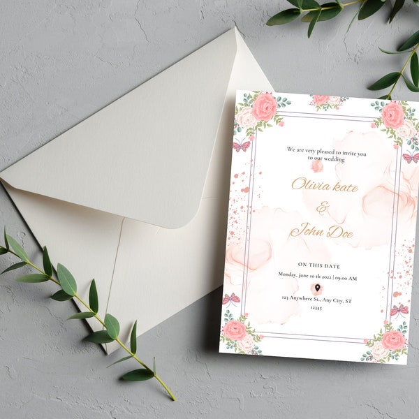 Rustic Spring Wedding Invitation - Etsy