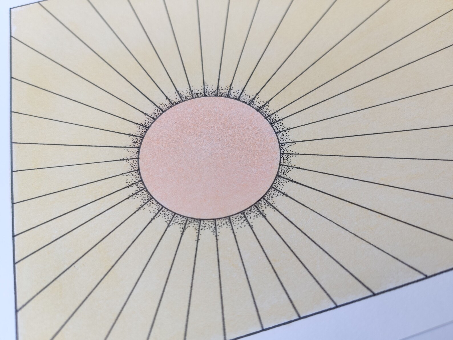 Unique Drawing, Handmade to Order, Sun, Zen, Formats A6, A5, A4 and A3 ...