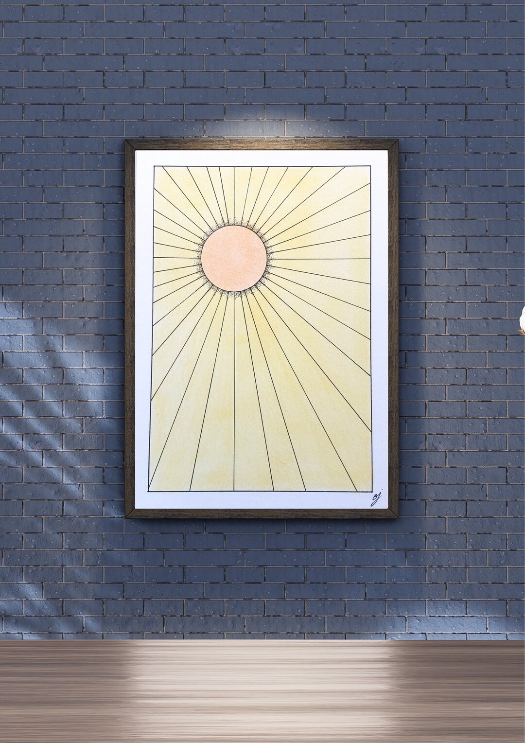 Unique Drawing, Handmade to Order, Sun, Zen, Formats A6, A5, A4 and A3 ...
