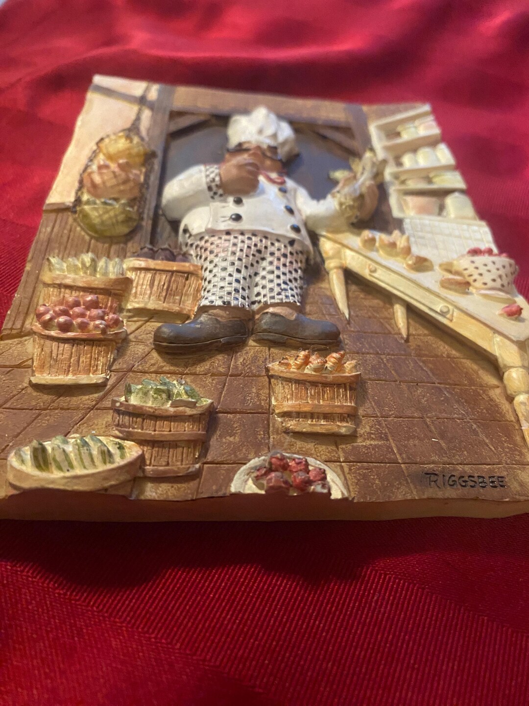 Riggs Bee Riggsbee Italian Chef Kitchen 3D Art Ceramic Hanging Wall ...