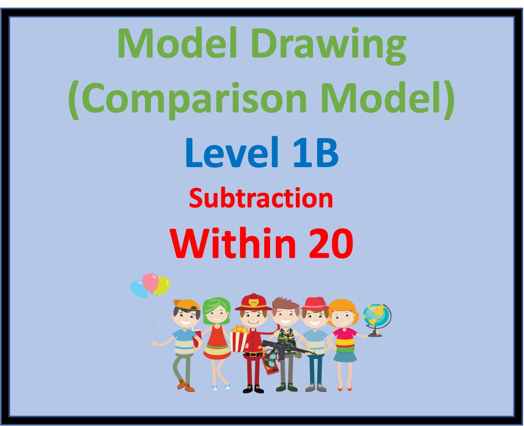Singapore Math Model Drawing (comparison Model) Within 20 - Etsy Singapore