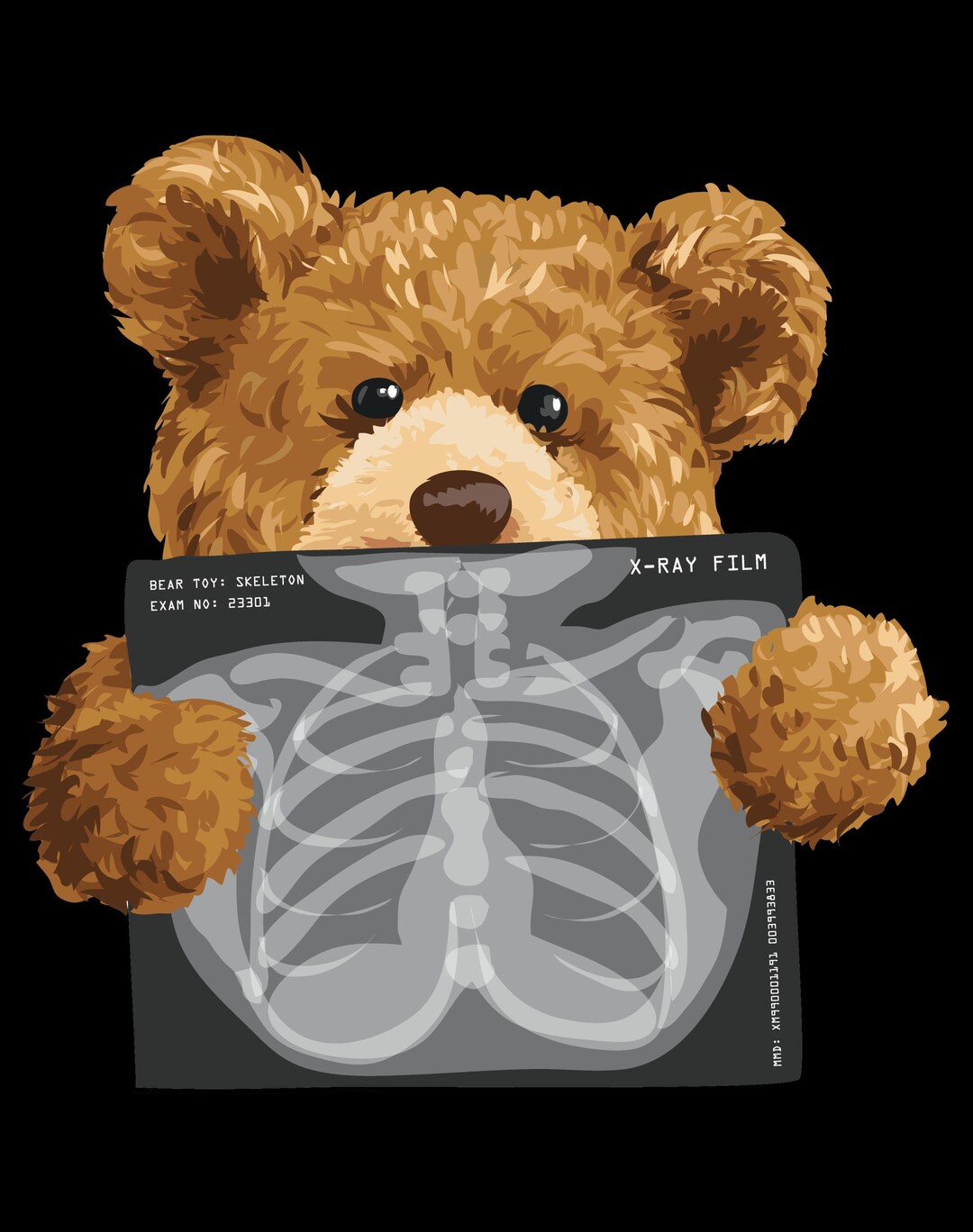 X-ray Teddy Bear, Inside Out Teddy, Funny Skeleton Graphic Tee ...