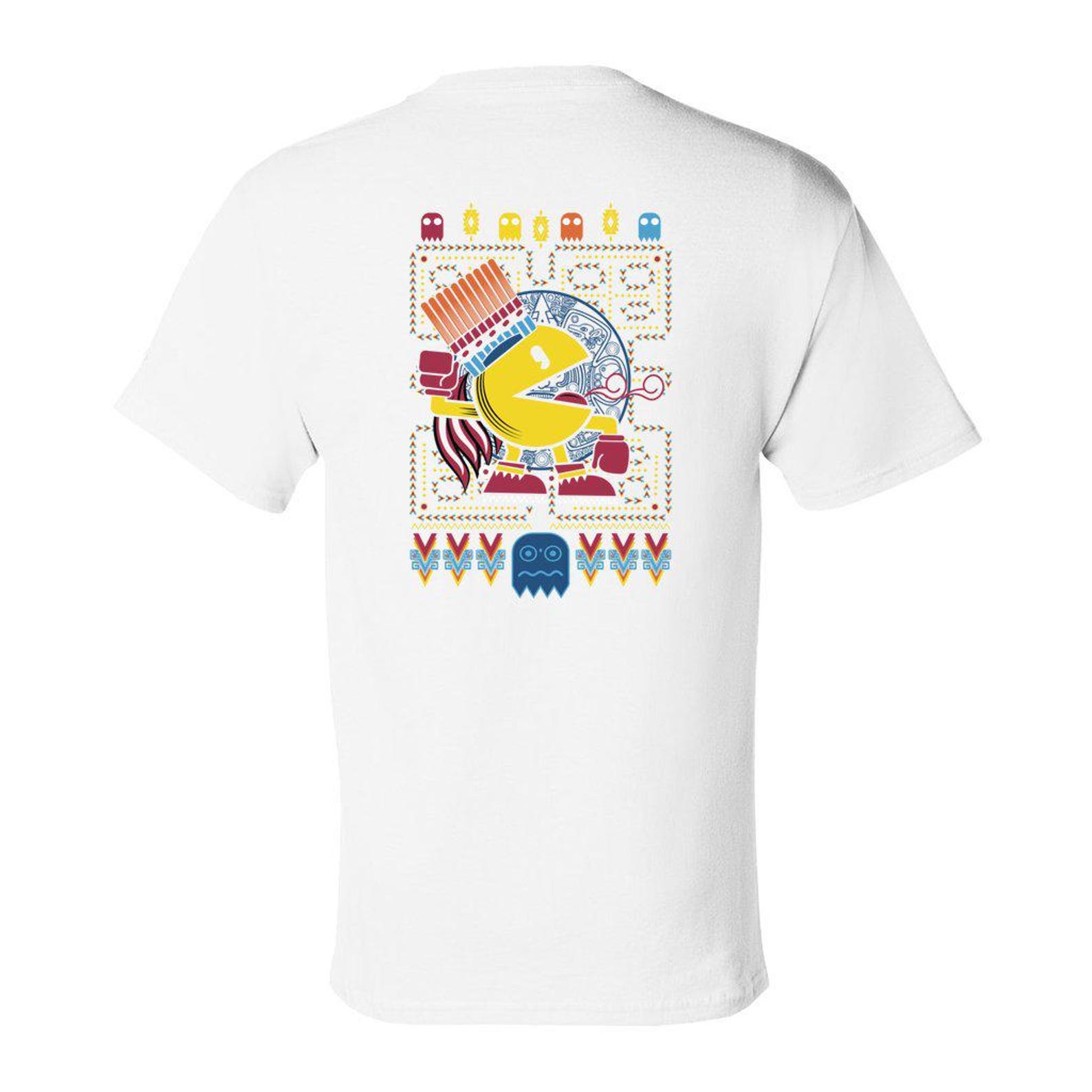 Aztec Maze King T-shirt, Retro Pac-man Warrior Tee, Pac-man Ancient ...