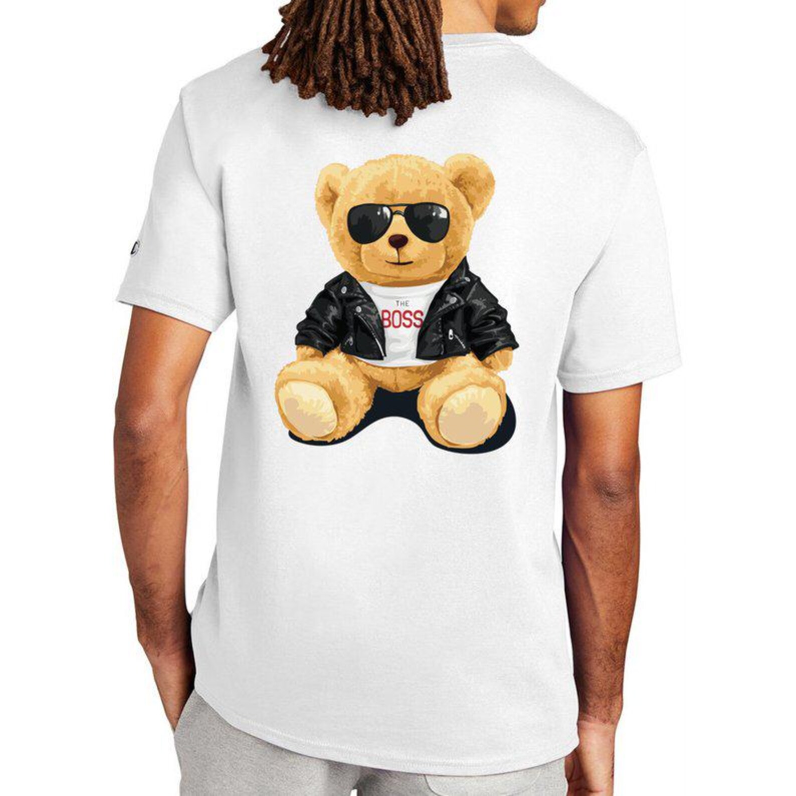 The Boss Teddy Bear, Bear in Biker Jacket Graphic, Boss Teddy Bear With ...