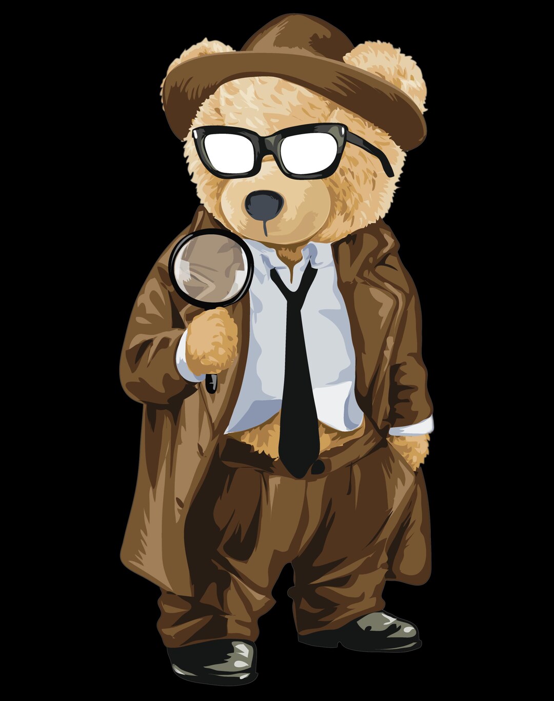 Detective Teddy Bear, Cute Mystery-solver Design, Fun Investigator ...