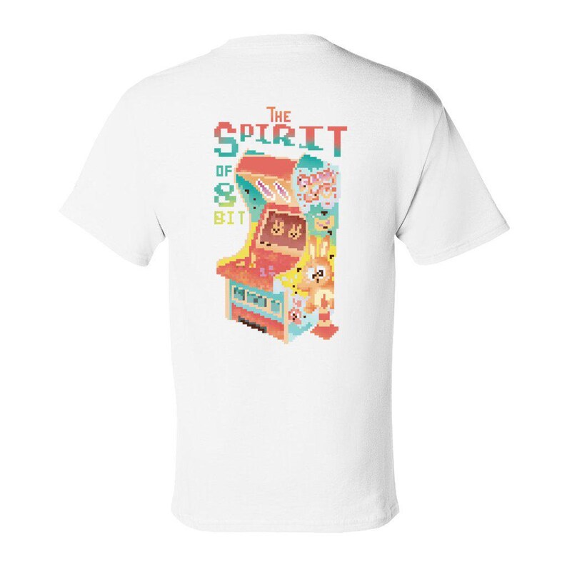 Retro 8-bit Arcade T-shirt, the Spirit of Gaming Nostalgia, Pixel Art ...