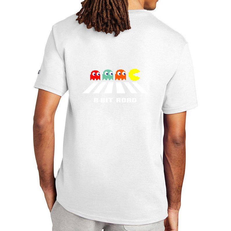 Pixel Art 8-bit Road Pac-man T-shirt, Arcade-inspired, Pixelated Design ...