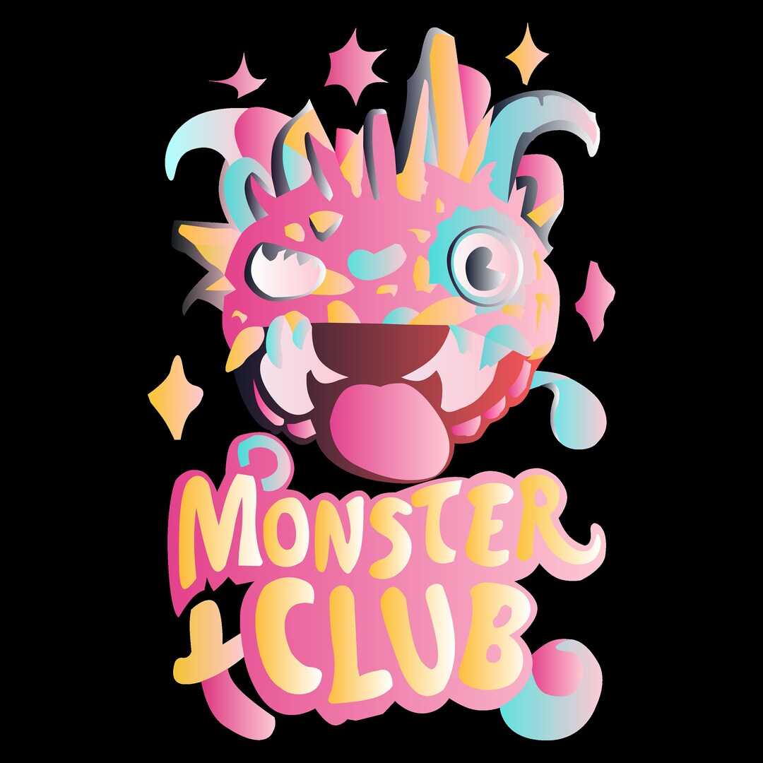 Smiley Beast Monster Club - Etsy