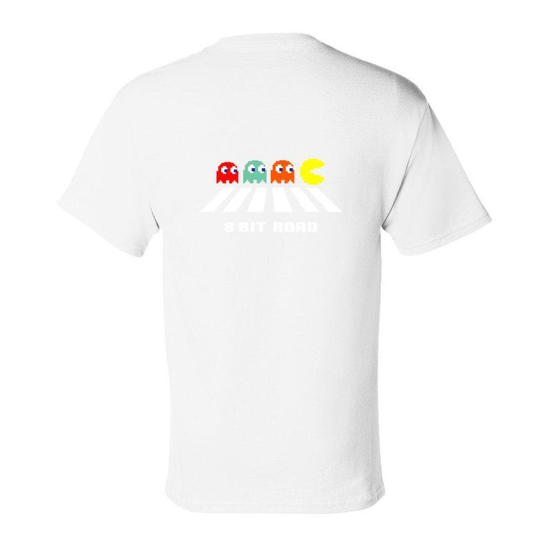 Pixel Art 8-bit Road Pac-man T-shirt, Arcade-inspired, Pixelated Design ...