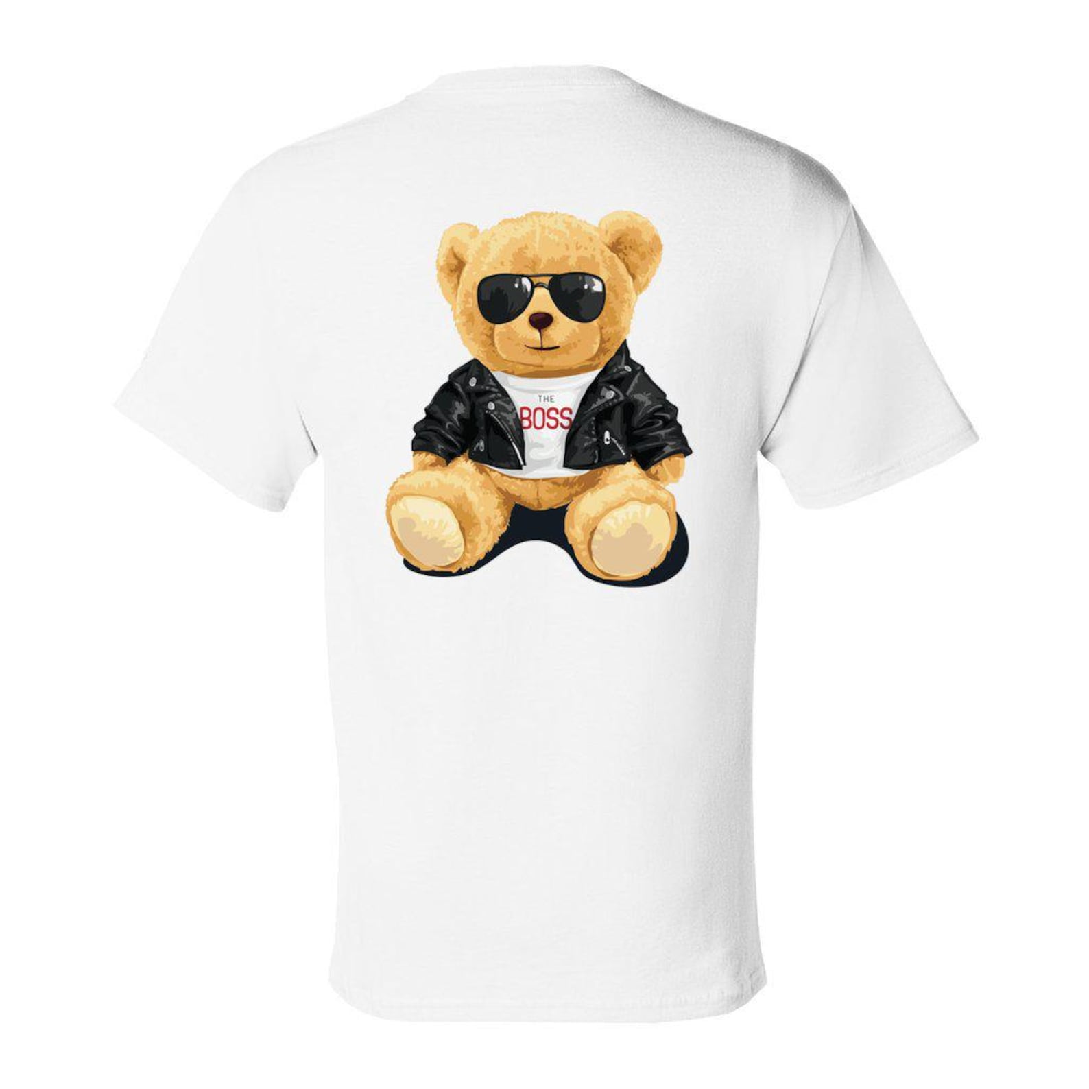 The Boss Teddy Bear, Bear in Biker Jacket Graphic, Boss Teddy Bear With ...