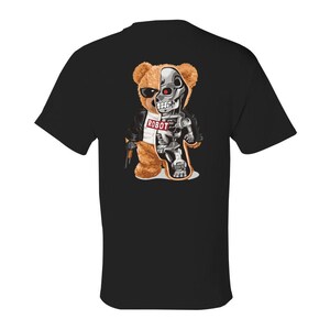 Terminator Teddy Bear, Robot-inspired Graphic T-shirt, Cyborg Teddy ...