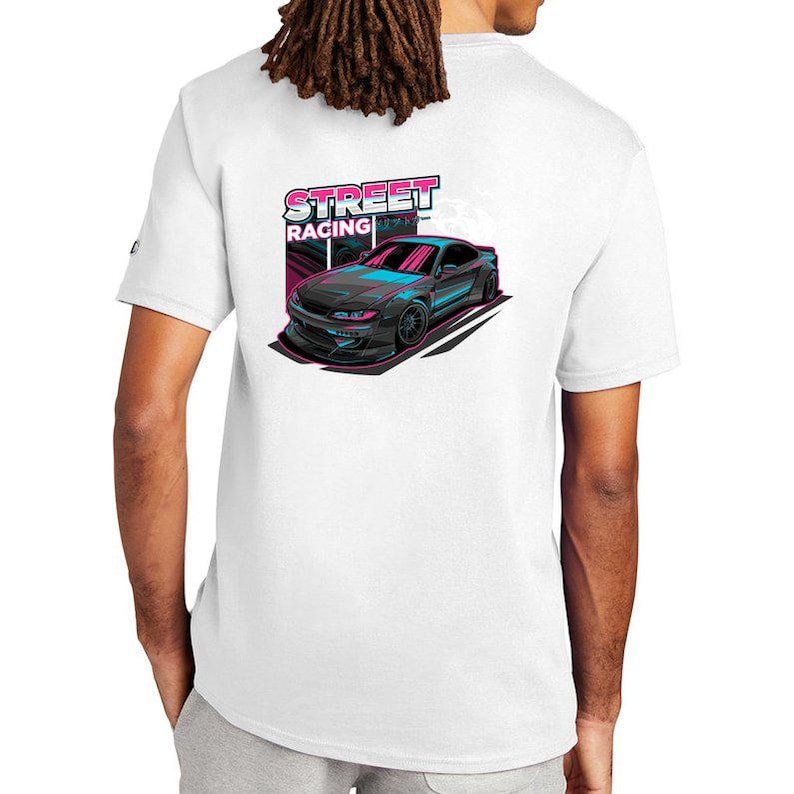 Street Racing Drift Car T-shirt, Underground Racing, Neon Car Graphics ...