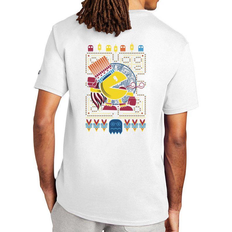 Aztec Maze King T-shirt, Retro Pac-man Warrior Tee, Pac-man Ancient ...