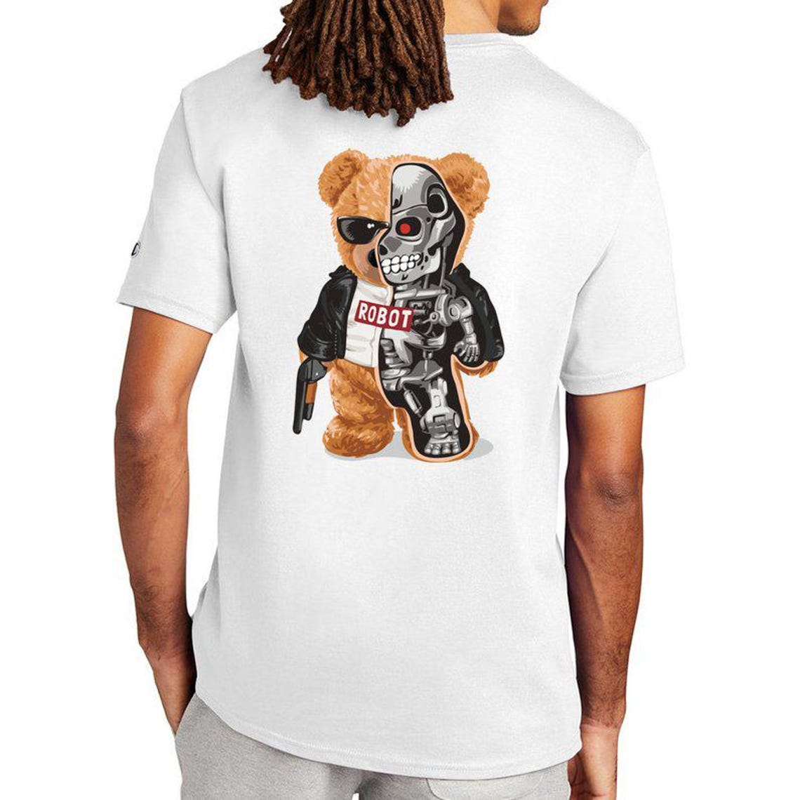 Terminator Teddy Bear, Robot-inspired Graphic T-shirt, Cyborg Teddy ...