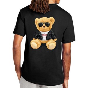 The Boss Teddy Bear, Bear in Biker Jacket Graphic, Boss Teddy Bear With ...
