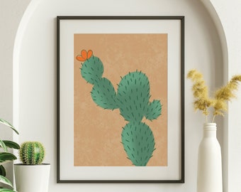Southwestern Landscape Art 2/3 Desert Wall Art Cactus Wall - Etsy