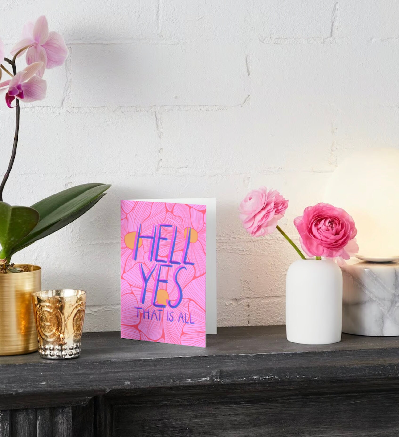 Hell Yes Greeting Card With White Envelope - Congrats, Celebration ...