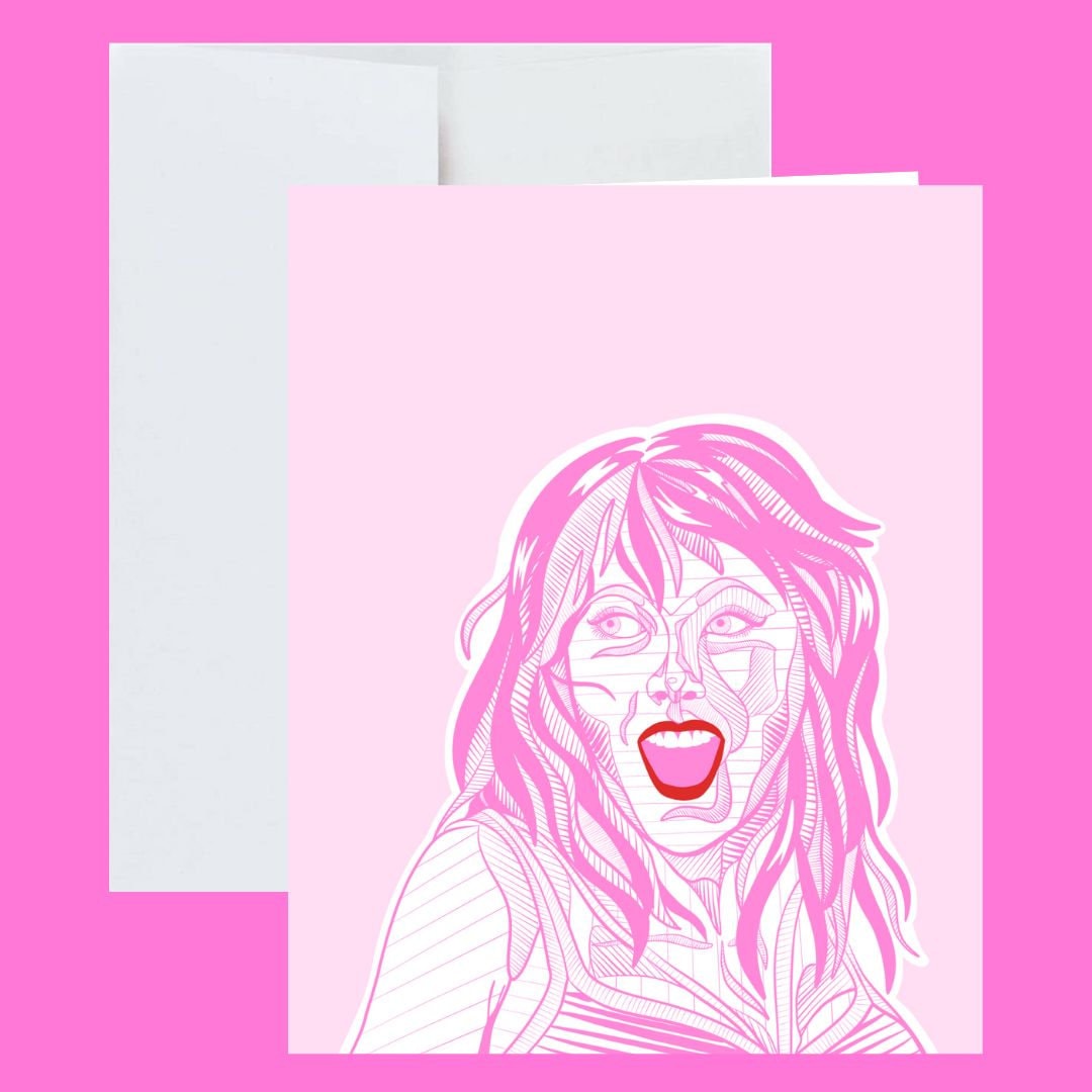 Taylor Swift Greeting Card With White Envelope - Tswift Portrait ...