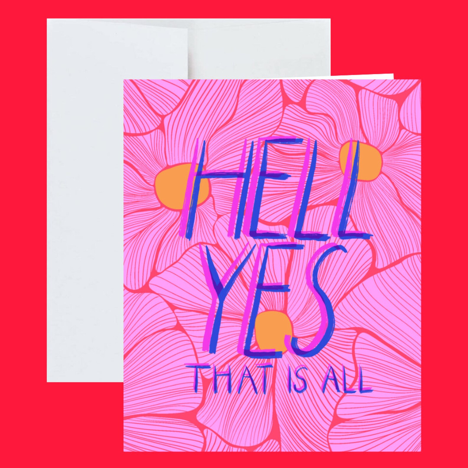 Hell Yes Greeting Card With White Envelope - Congrats, Celebration ...