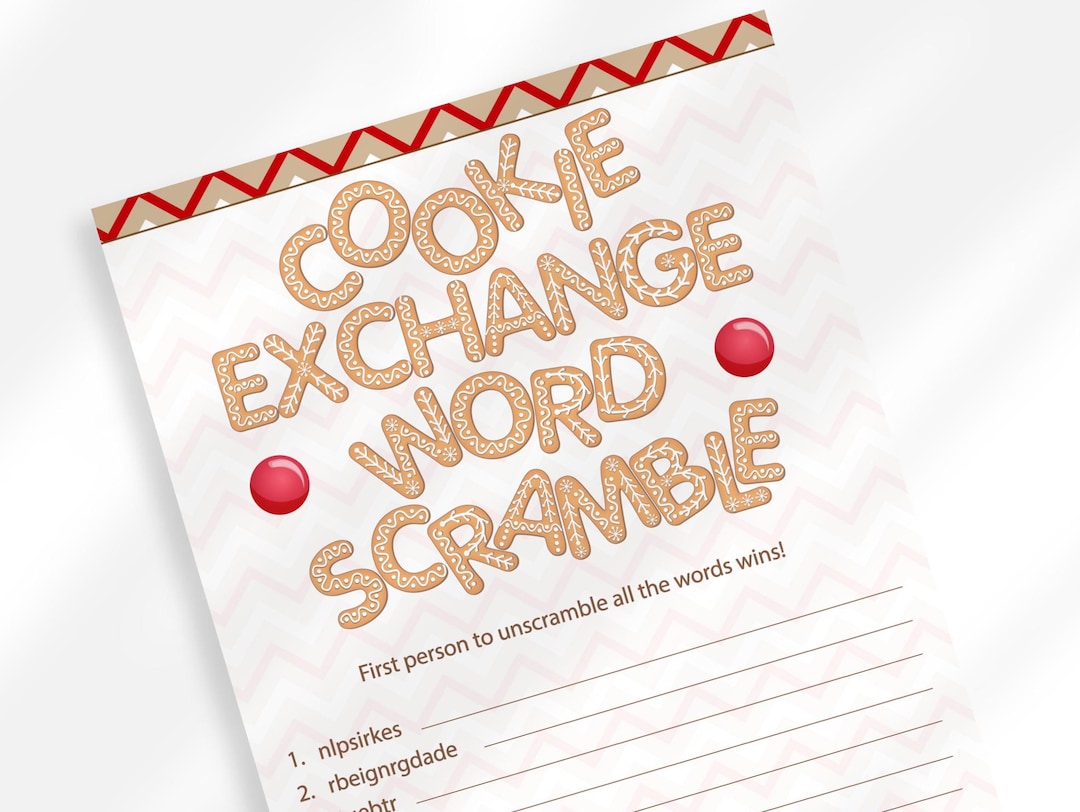 Holiday Word Scramble Instant Download Holiday Scramble Game Christmas ...