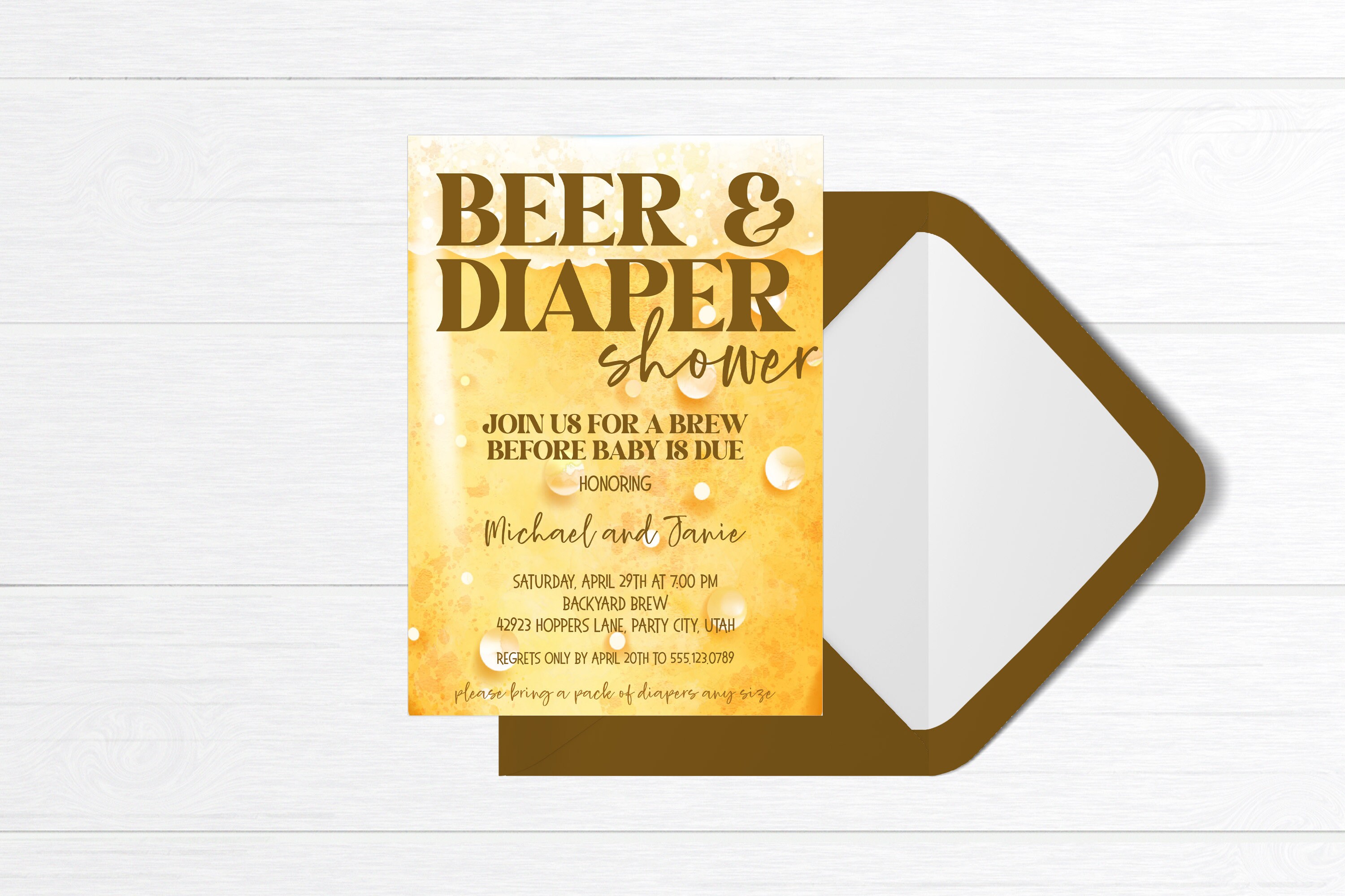 Editable Beer and Diaper Party Invitation Instant Digital Download ...