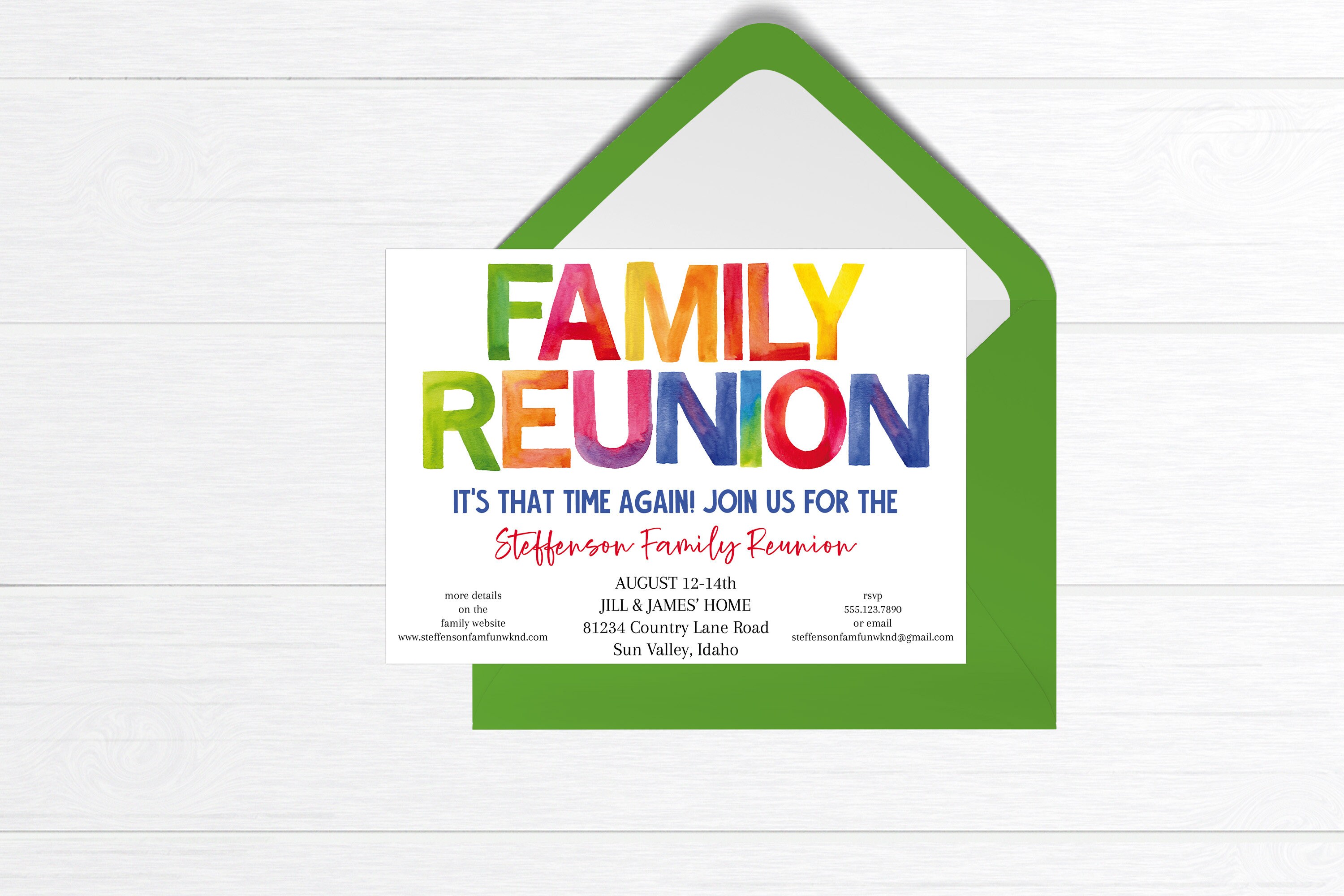 Editable Family Reunion Invitation Template Summer Family Reunion Editable Family Reunion Invitation Template Summer Family Reunion