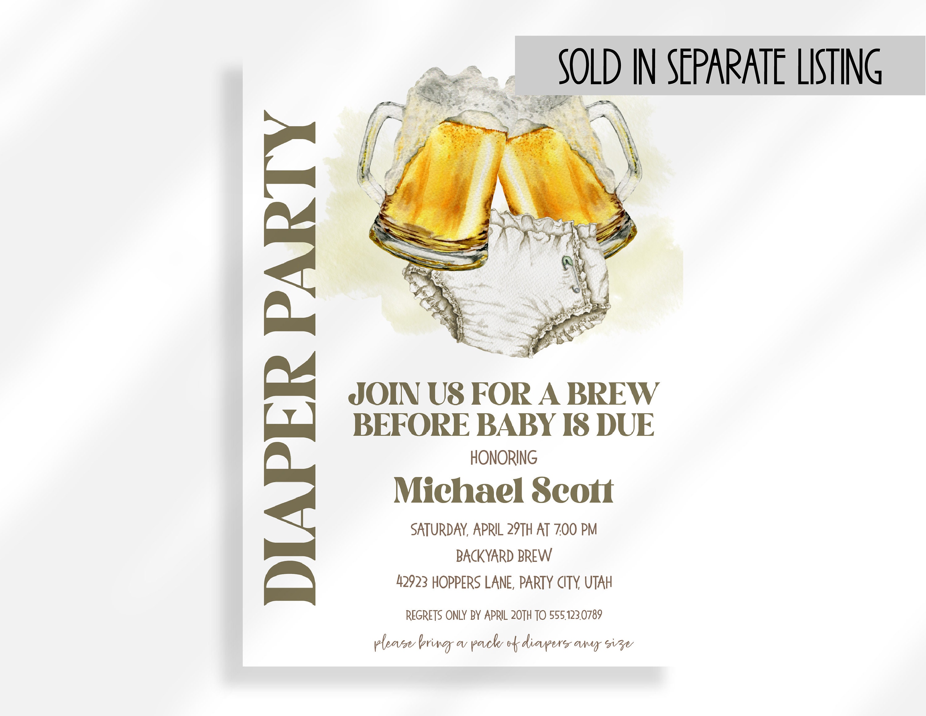 Editable Dadchelor Baby Shower Invitation Instant Digital - Etsy