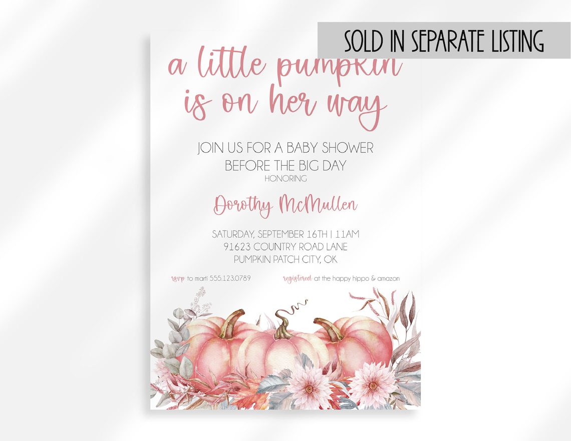 Editable Pink Fall Pumpkin Diaper Raffle Tickets Printable Baby Shower ...