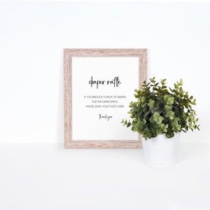 Diaper Raffle Tickets Printable Instant Download | Baby Shower Diaper ...