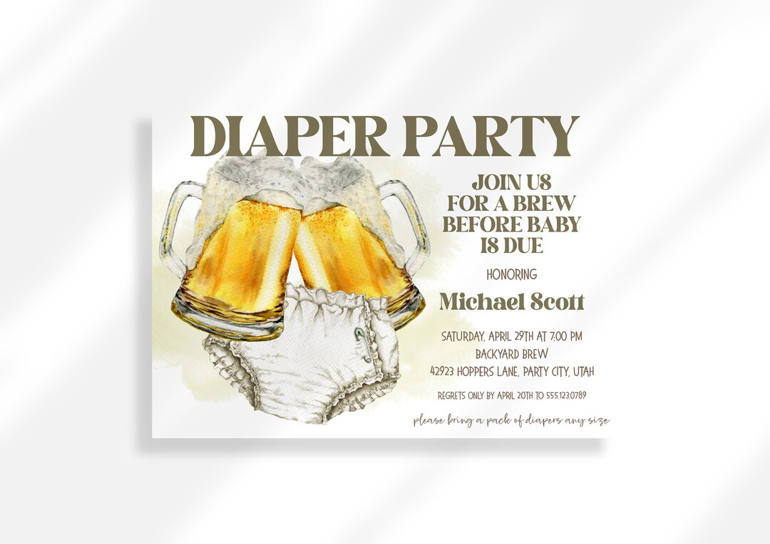 Editable Dads Baby Shower Invitation Instant Digital Download | Beer ...
