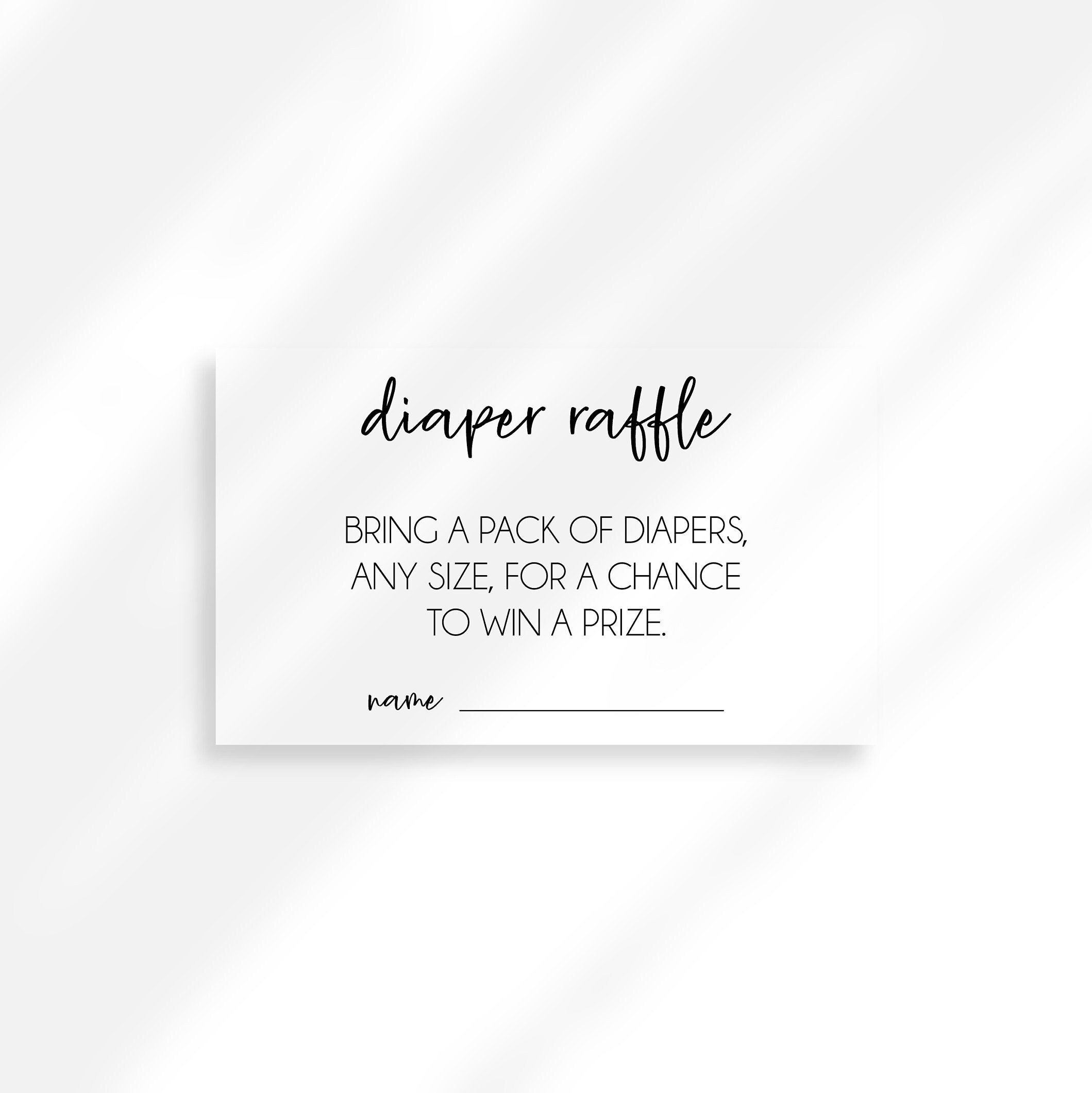 Editable Diaper Raffle Tickets Printable Baby Shower Diaper Raffle ...