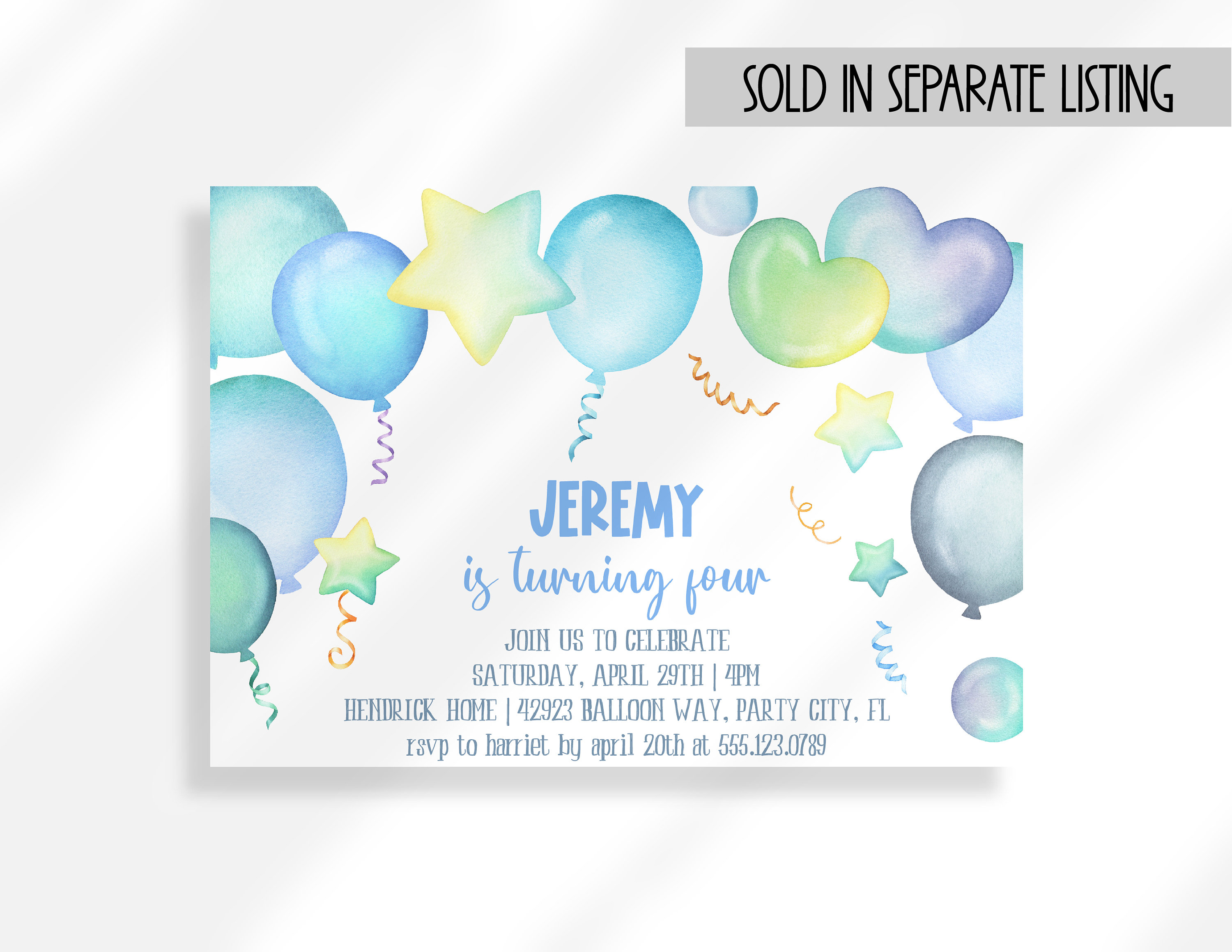 Editable Pink Birthday Balloon Invitation Instant Digital Download ...